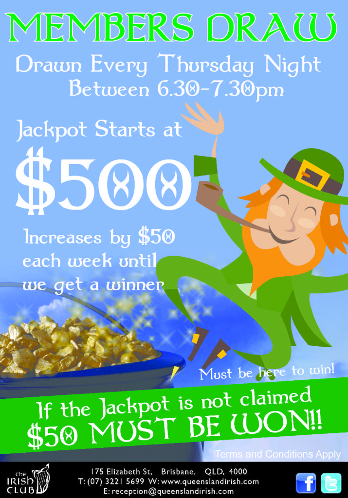 Qld Irish Association | members draw v2web